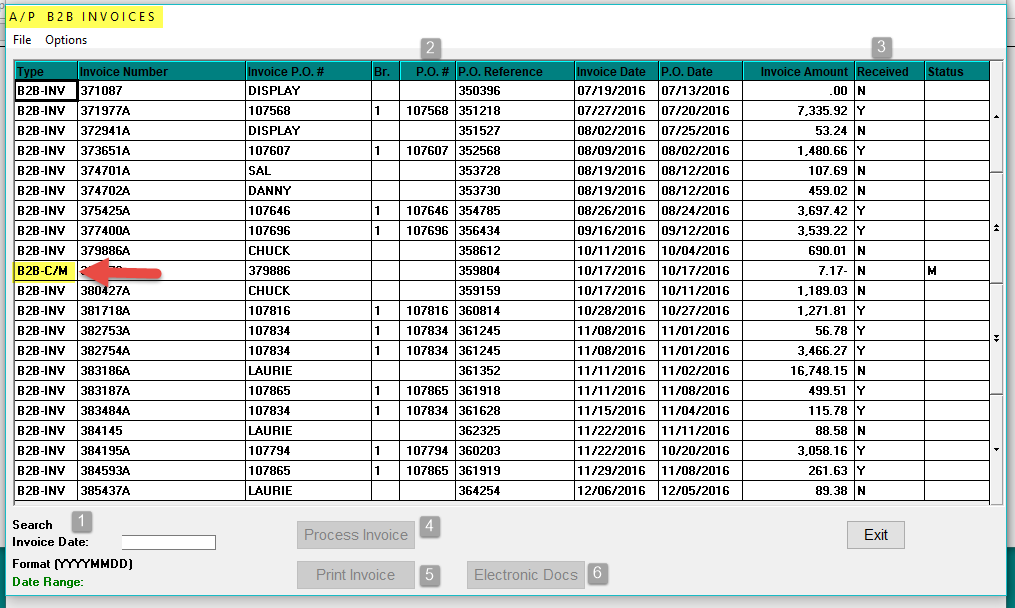 Unprocessed B2B Invoices Procedures – Broadlume ERP