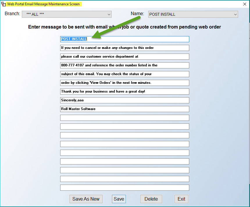 Initial Setup for Web Portal from Within BMS - Step 2 – Broadlume ERP